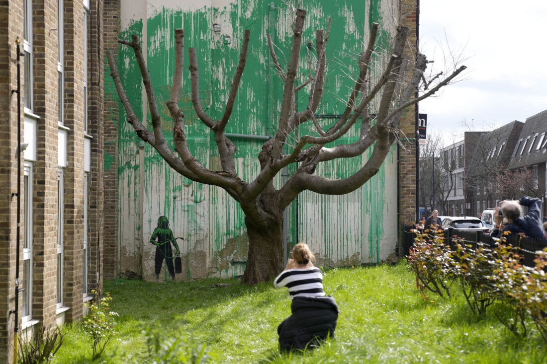 A new Banksy mural sprouts beside a cropped tree | News, Sports, Jobs ...